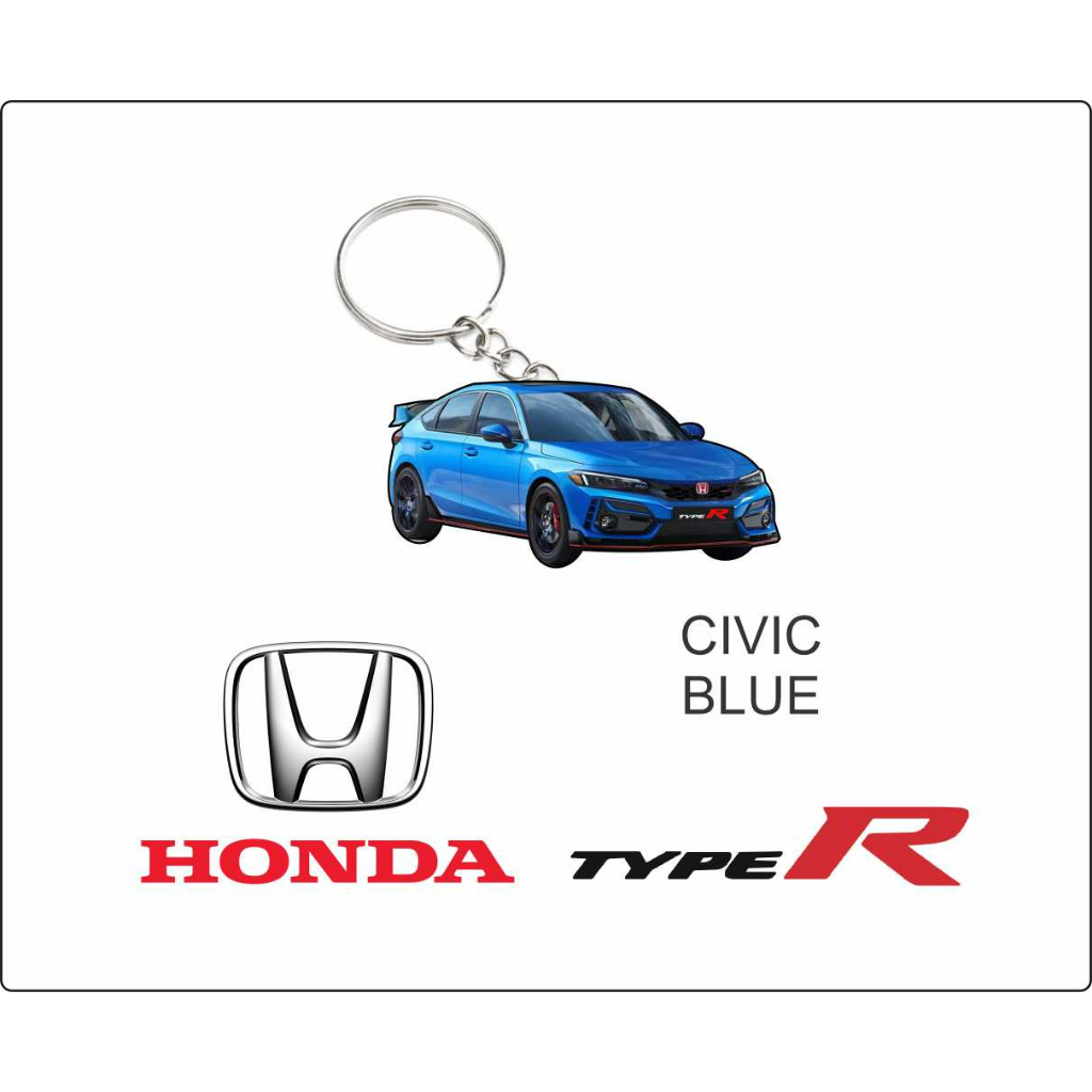 honda civic 2022 type r blue keychain 2d typer type-r | Shopee Malaysia