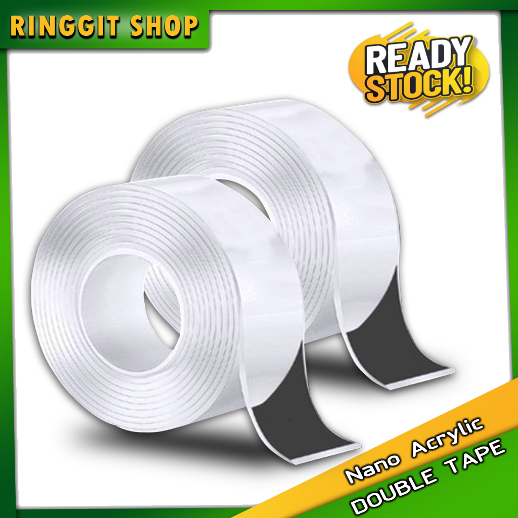 Ringgit Shop Nano Acrylic Transparent Double Side Adhesive Tape ...
