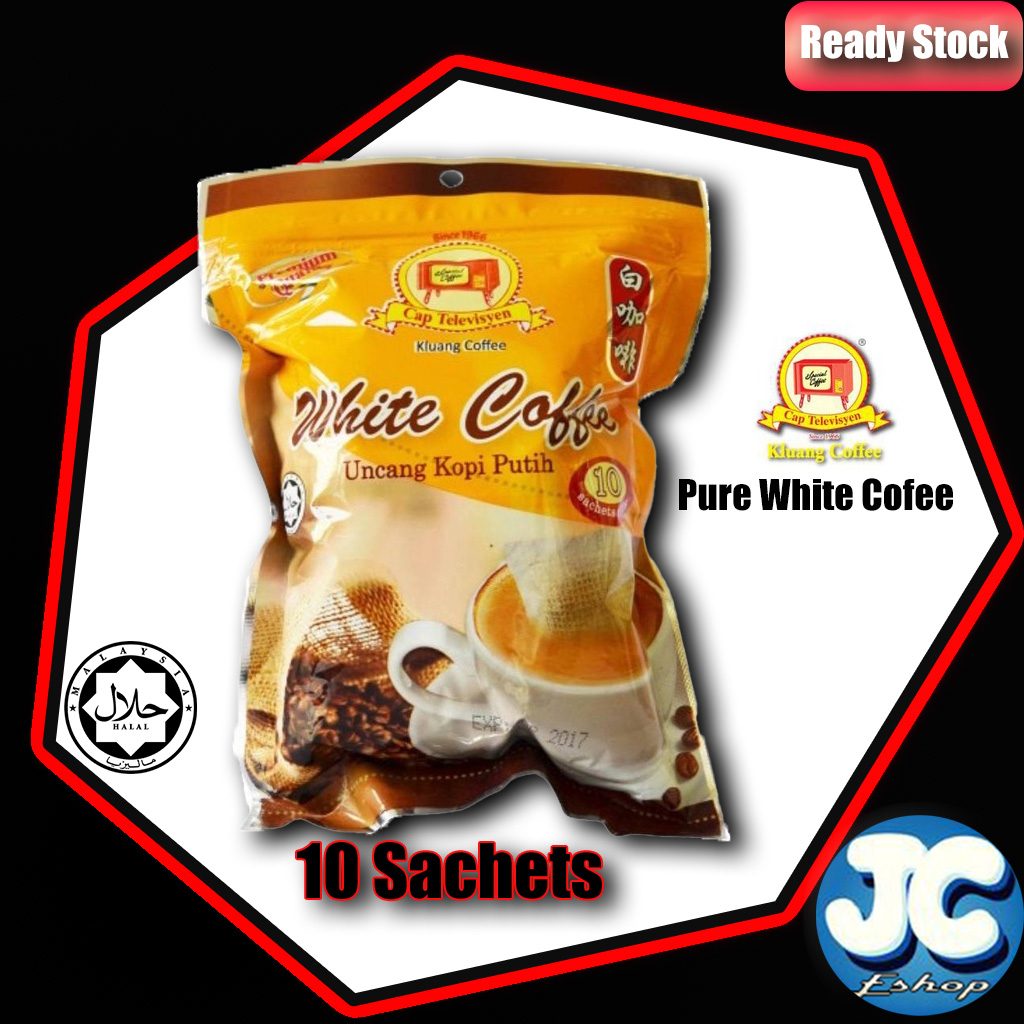 Kluang Coffee Cap Televisyen 100% Pure White Coffee 10 sachets | Shopee ...