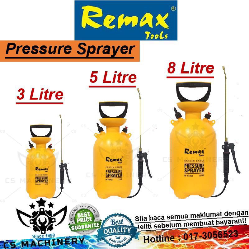 Super HeavyDuty Remax 3L 5L 8L Pressure Sprayer / Farm Pesticide Sprayer 95-HS430 95-HS450 95 ...