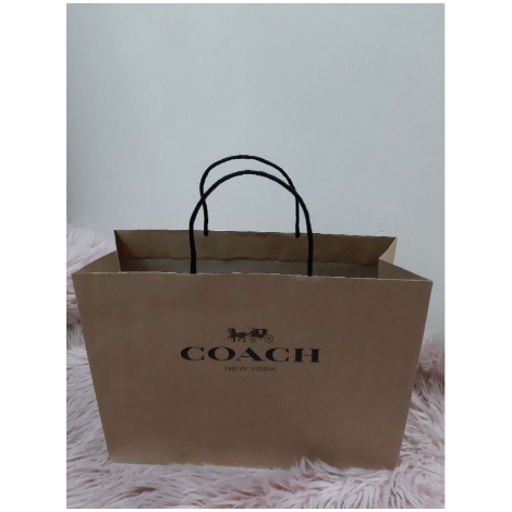 READY STOCK! Coach Original Authentic Paper Bag Brown GIFT PAPER BAG ...