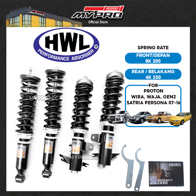 HWL XS Adjustable Suspension PROTON WIRA / SATRIA / WAJA / PERSONA ...
