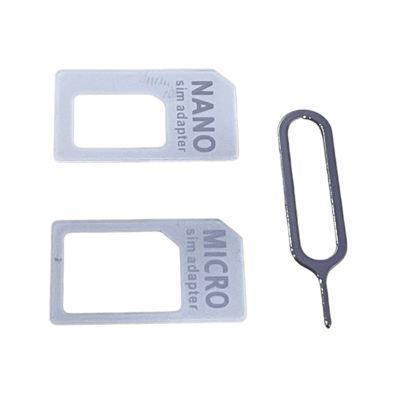 3 𝗜𝗡 𝟭 SIM Card Holder Universal Adapter Converter Kit Nano To Micro ...
