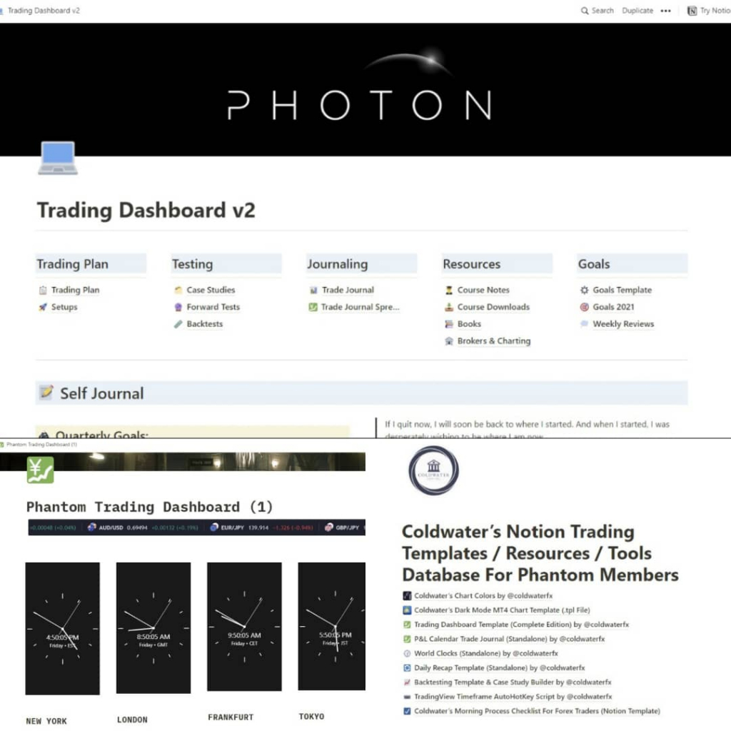 (Notion) Trading Dashboard (Photon Trading V2 , Phantom Trading, Coldwater's Notion Template ...
