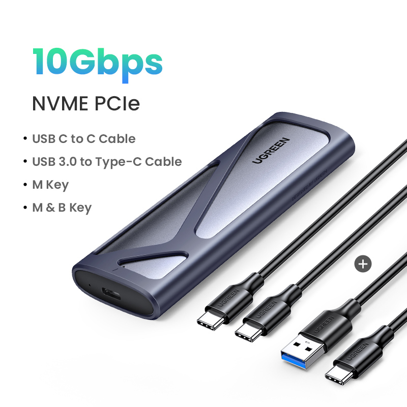 Ugreen UG-CM400-90264 M.2 SATA/NVME HARD DRIVE ENCLOSURE For Size 2230 ...