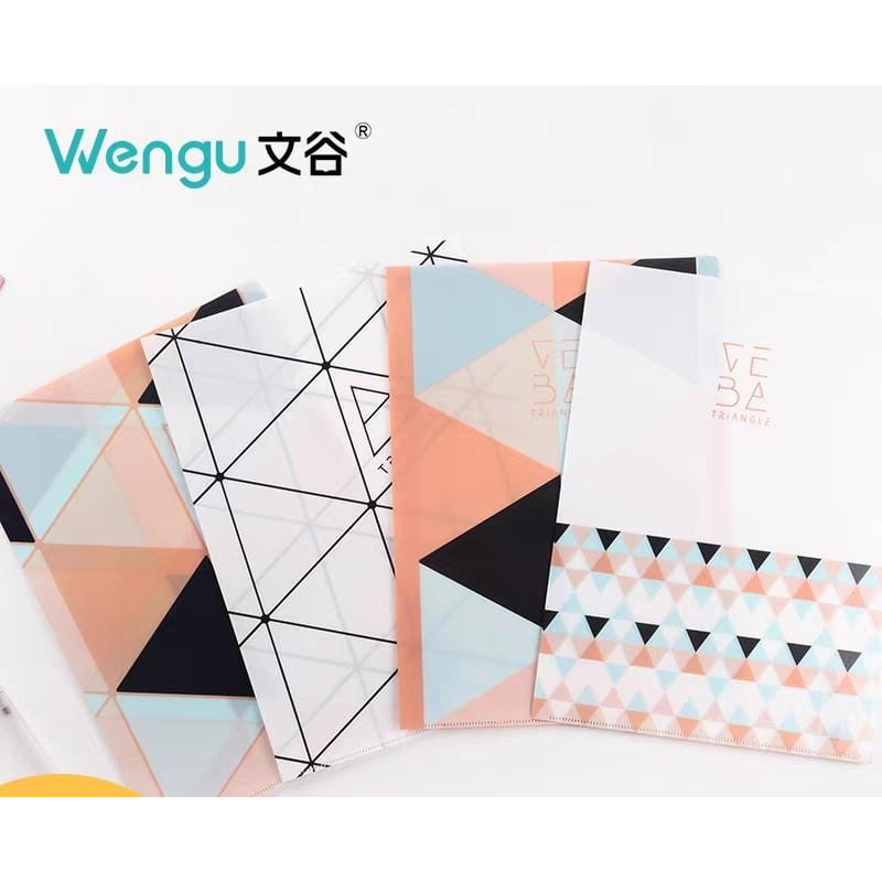 Wengu文谷 A4 L Shape Holder File L Shape File Office Use Document File ...
