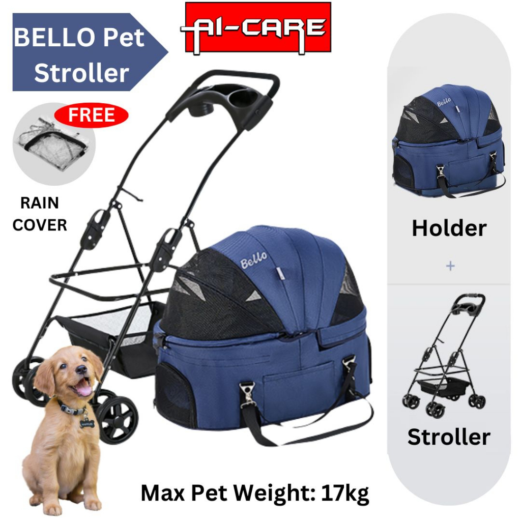 Original Bello Large Pet Stroller /Cat Stroller/Pet Trolley/Puppy ...