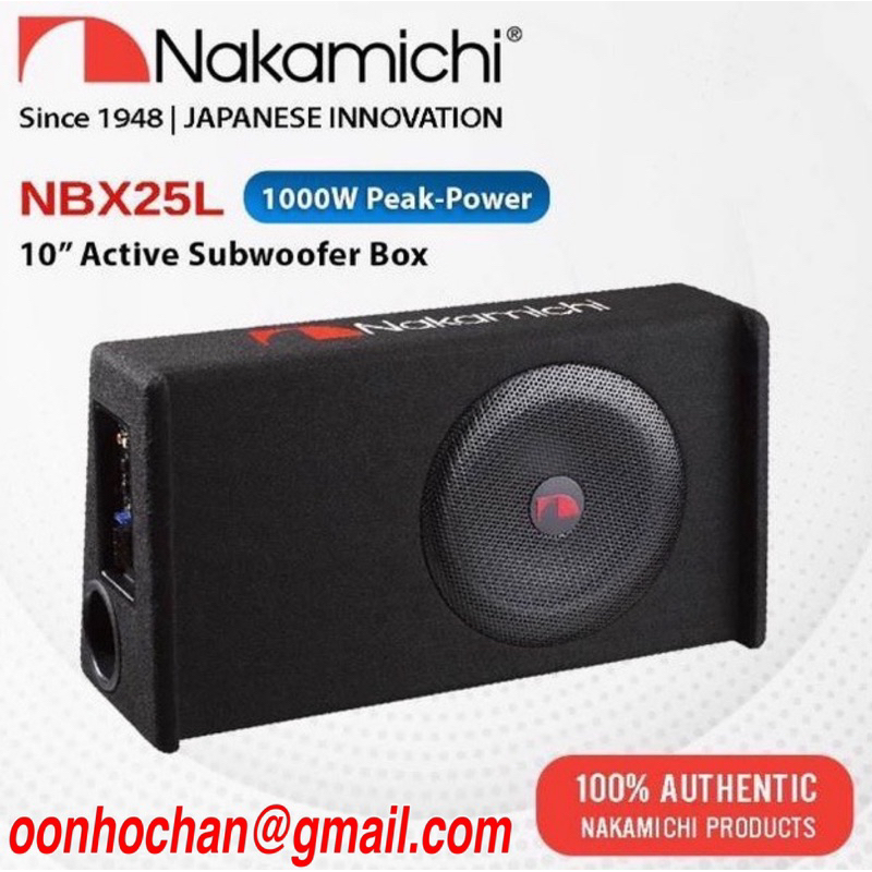 NAKAMICHI NBX25L - 10” ACTIVE SUBWOOFER BOX | CAR SUBWOOFER BOX | SUBWOOFER BOX KERETA | WOOFER ...