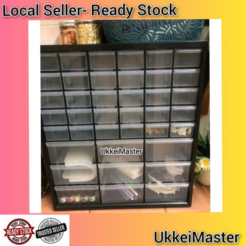 Heavy Duty Compartment Cabinet 39 Drawers MultiStorage Box Organizer ...