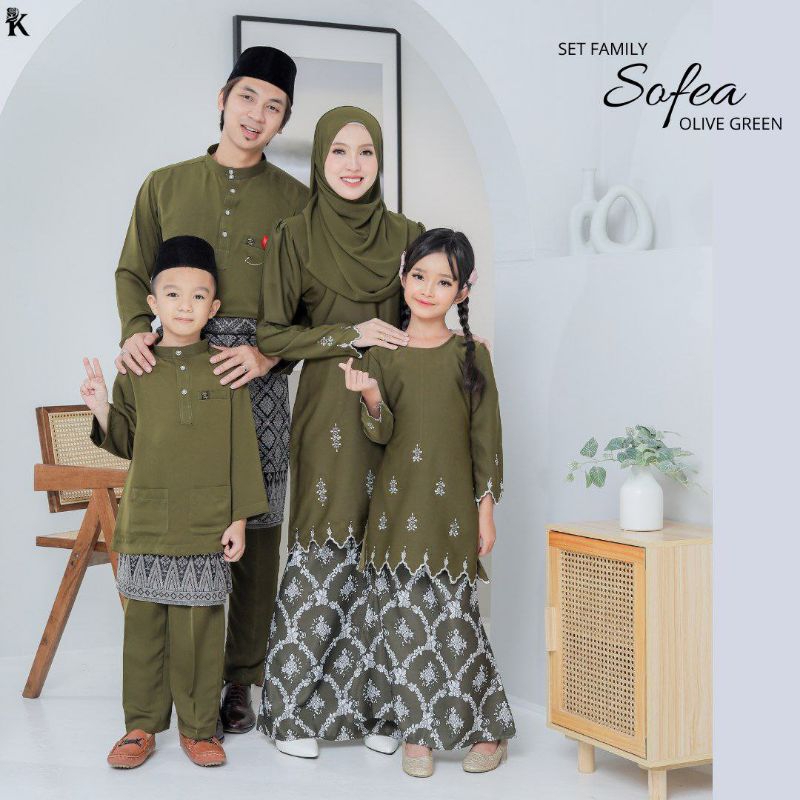 KURUNG SOFEA OLIVE GREEN | Sedondon Raya | Baju Raya 2023 | Sedondon ...