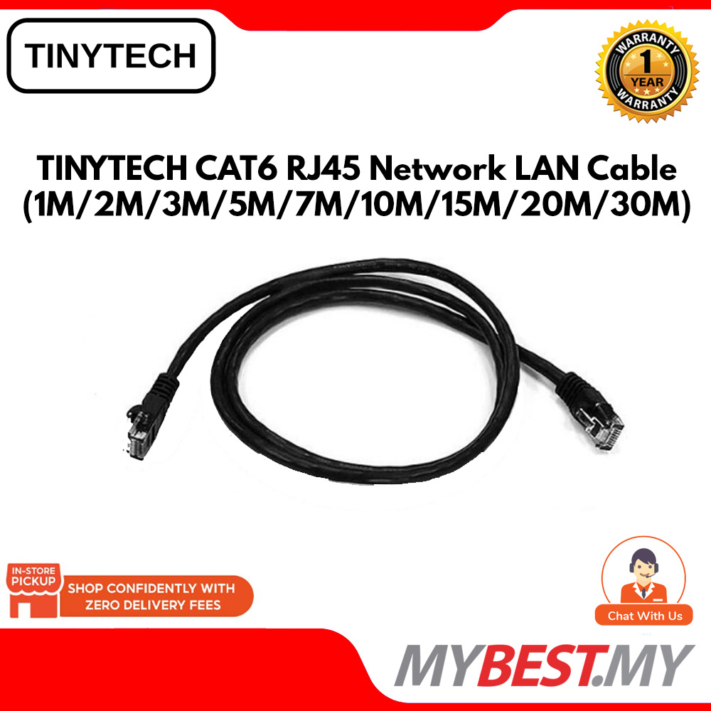 TINYTECH CAT6 RJ45 ROUND Ethernet Network LAN Cable (1M/2M/3M/5M/7M/10M/15M/20M/30M) | Shopee ...