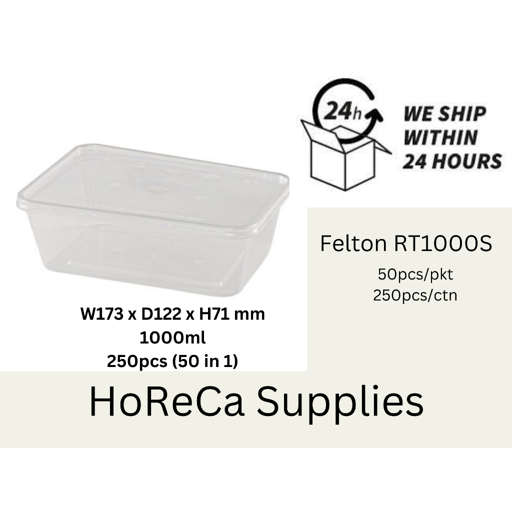 LIMITED OFFER!! 1000ML 50PCS RECTANGULAR PP CONTAINER/TAKE AWAY/MICOWAVEABLE CONTAINER(OFFER ...