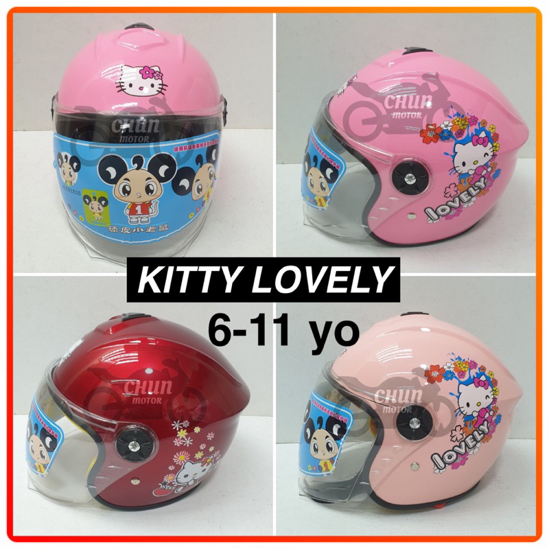 Hello Kitty Helmet Motorcycle Budak / Children Helmet / Kids Helmet ...