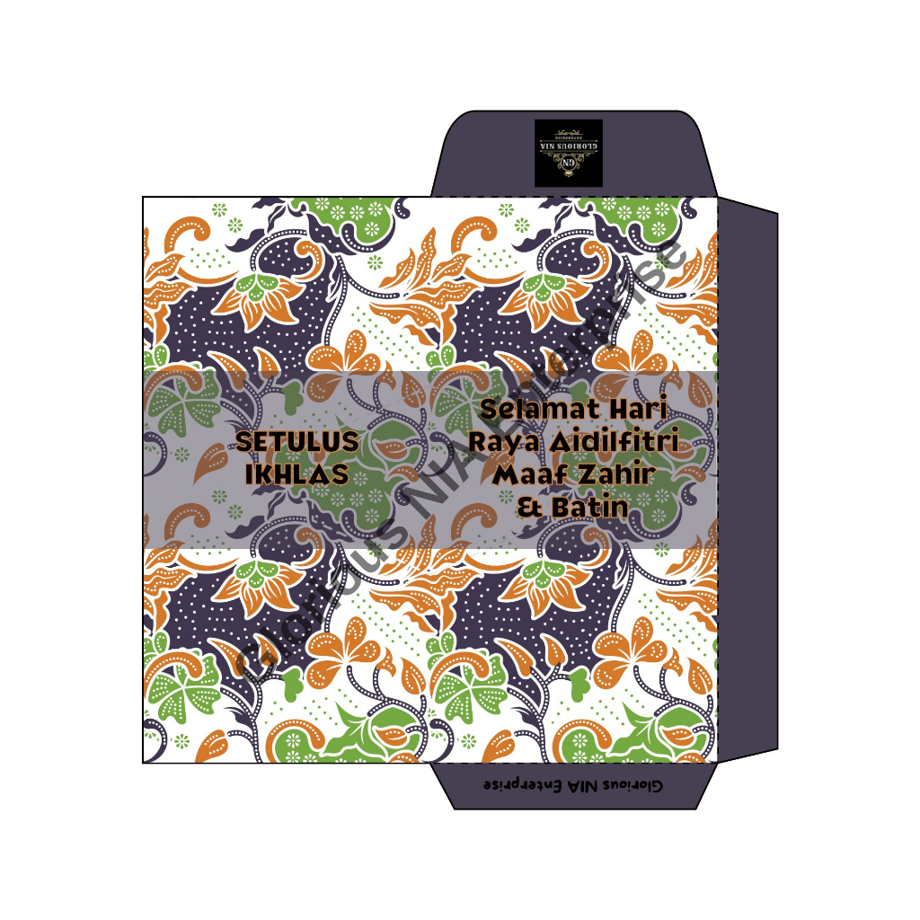 Design Sampul Duit Raya Angpau duit tak perlu lipat softcopy PDF saiz ...