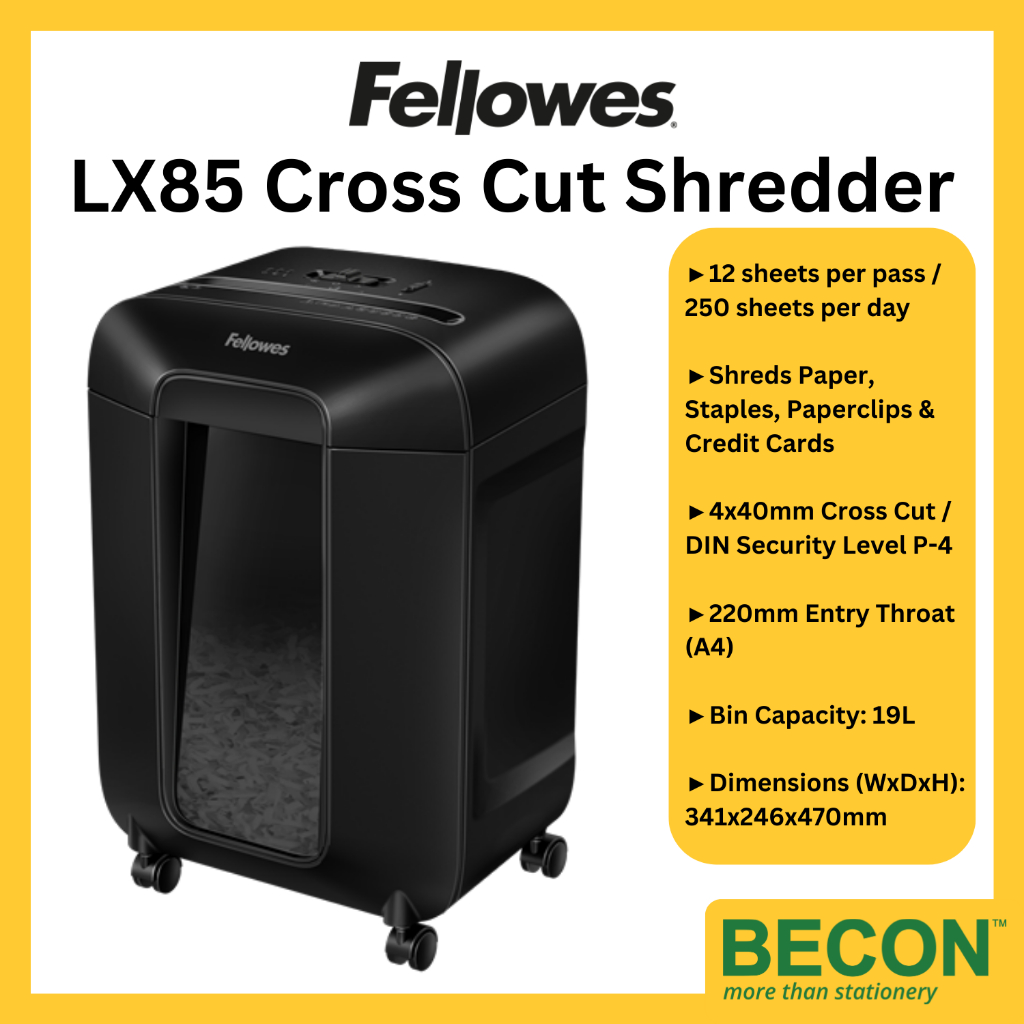 Fellowes Powershred® LX85 Cross Cut Shredder | Shopee Malaysia