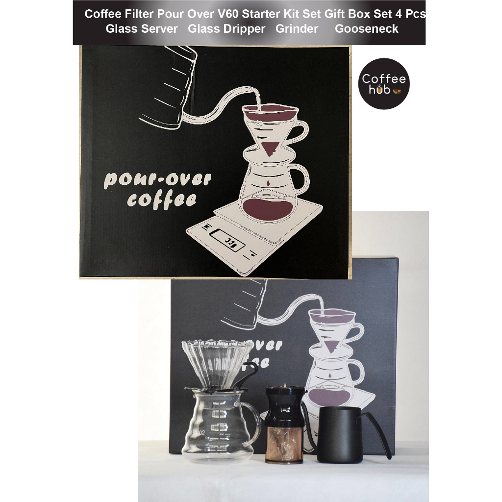 (READY STOCK)Filter Coffee Pour Over Starter Kit Gift Set Box Dripper ...