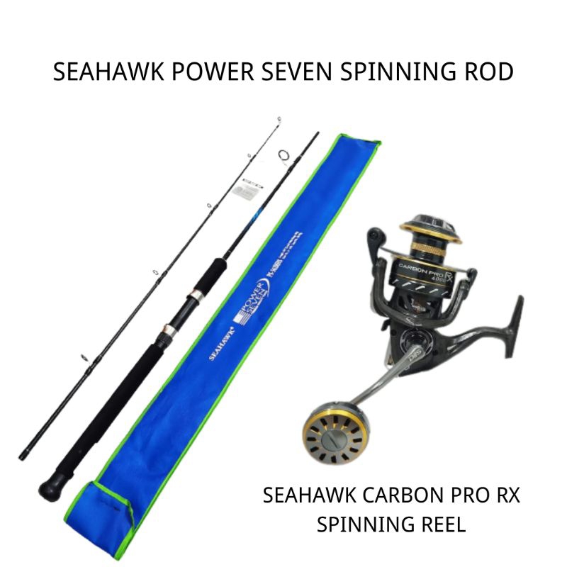 NEWCOMBO KELONG, SEAHAWK POWER SEVEN SPINNING ROD + SEAHAWK CARBON PRO ...