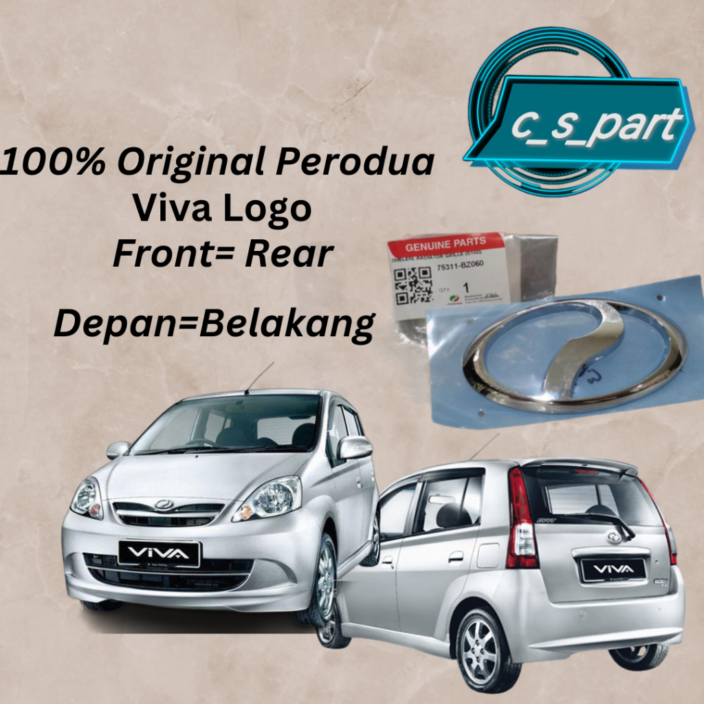 100% Original Perodua Logo For Perodua Viva Front/Rear | Shopee Malaysia