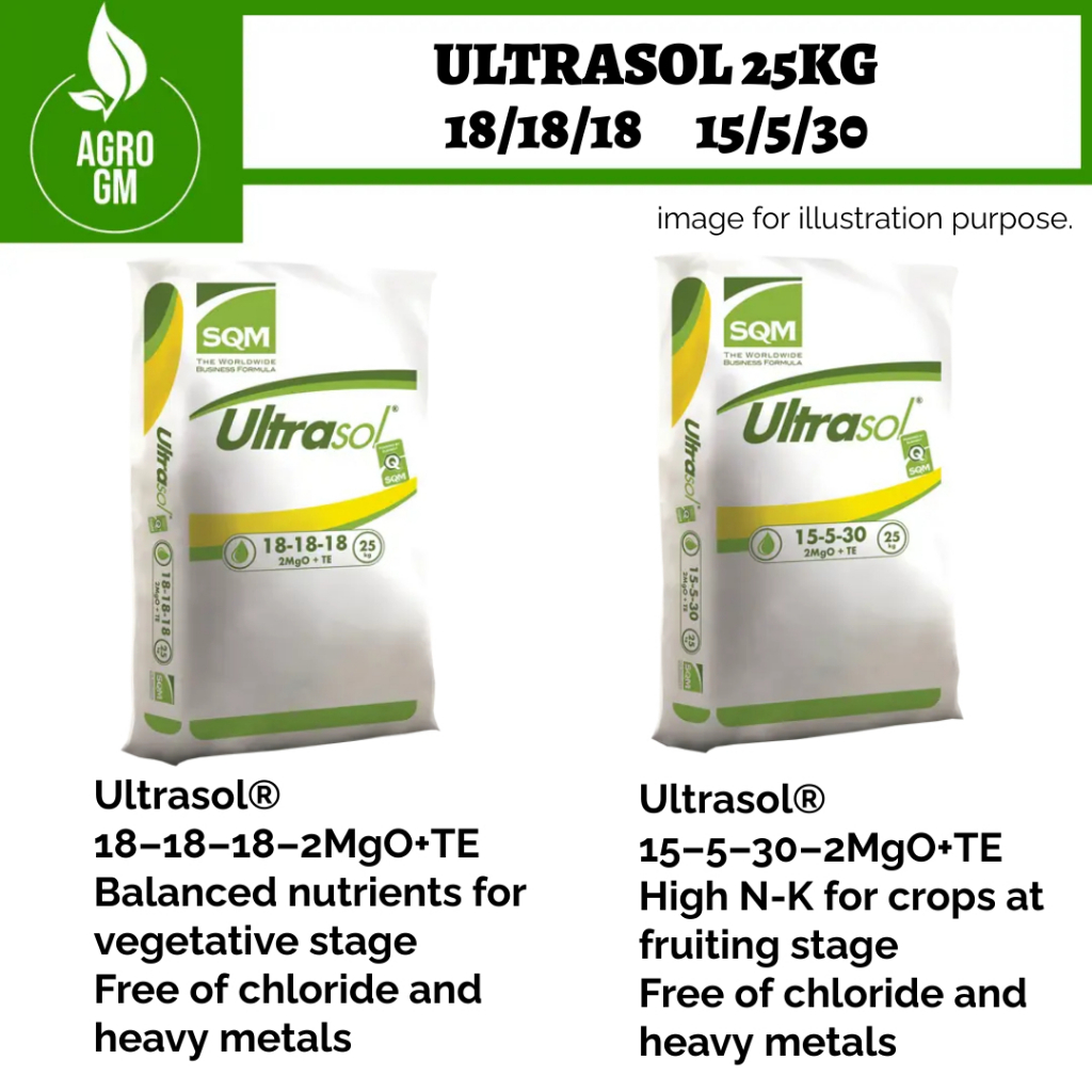 SQM ULTRASOL 18-18-18+2MgO+TE 15-5/30+2Mgo+TE Multi-purpose Baja foliar ...