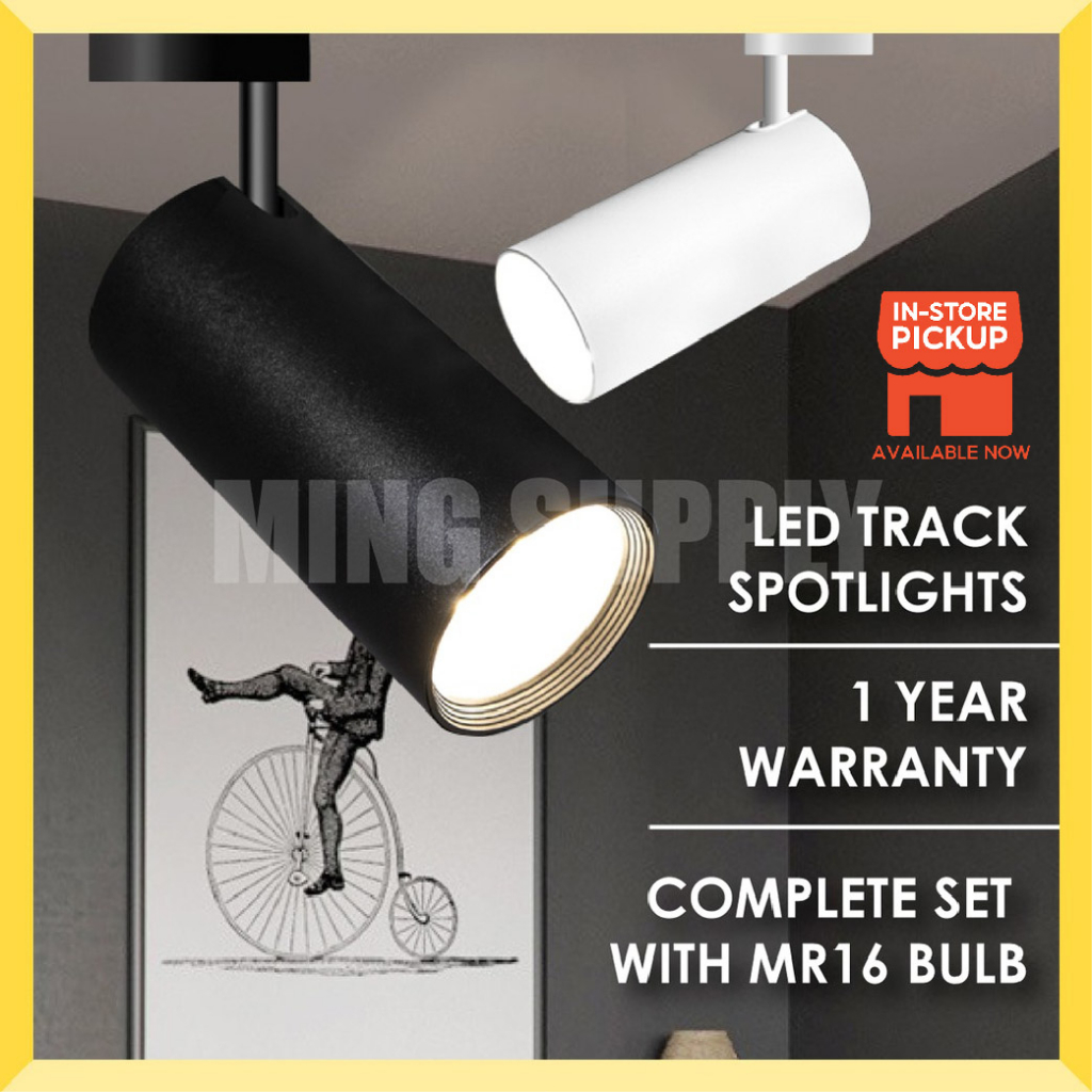 LED Track Light Casing MR16 GU10 Bulb Replaceable Spotlight Rail Bar ...