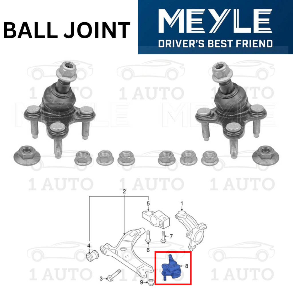 MEYLE GERMANY BALL JOINT VW GOLF mk5 mk6 JETTA SCIROCCO TIGUAN EOS ...