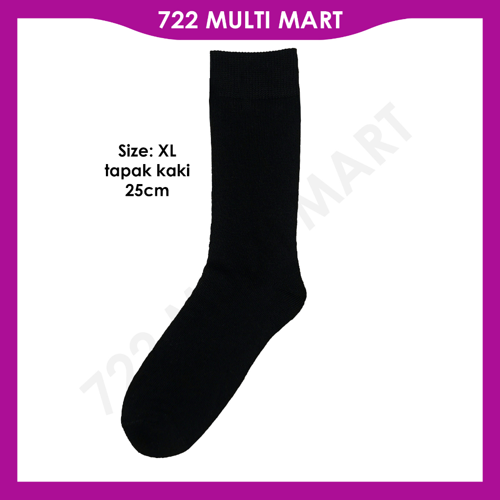 Stoking Sekolah Hitam Panjang Tebal stokin kerja cotton black socks ...
