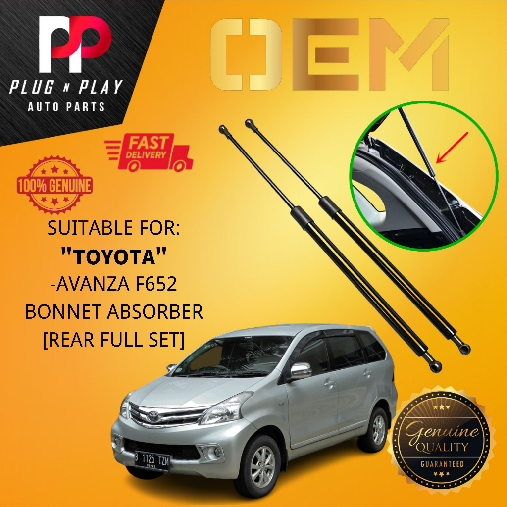 TOYOTA AVANZA F652 REAR FULL SET BONNET ABSORBER QUALITY PRODUCT ...