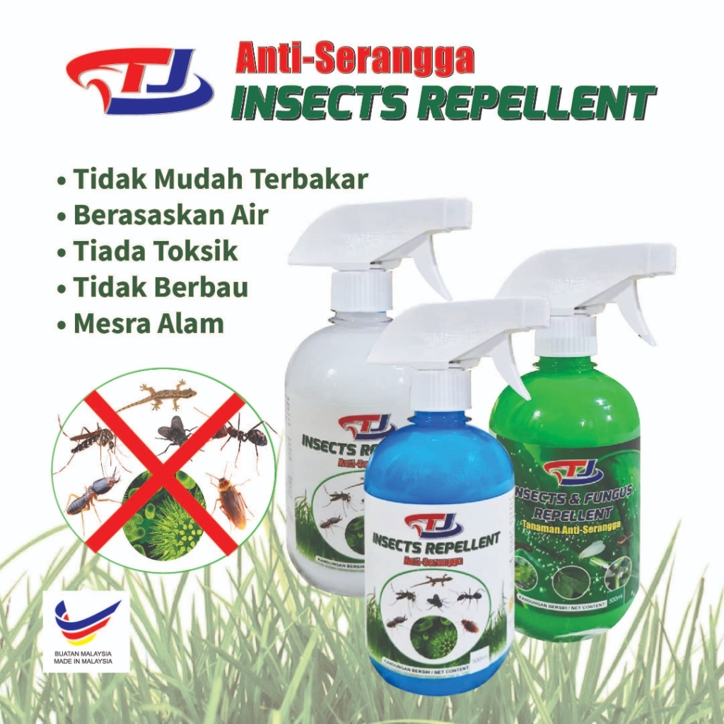Insect Repellent Spray - TJ Penyembur Serangga Organik (Penghalau Serangga) - Lipas, Semut ...