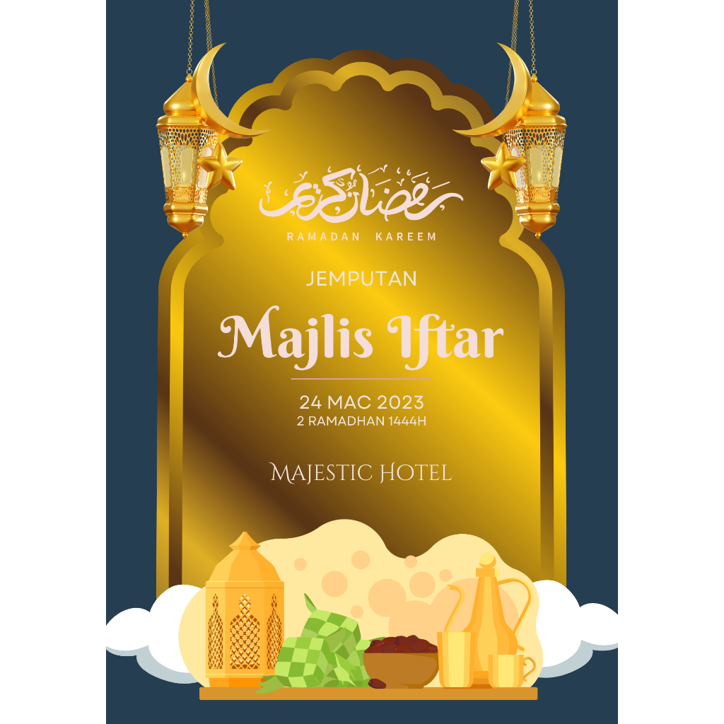 Kad digital Iftar/Majlis Berbuka Puasa/Jemputan Hari Raya/Rumah Terbuka ...