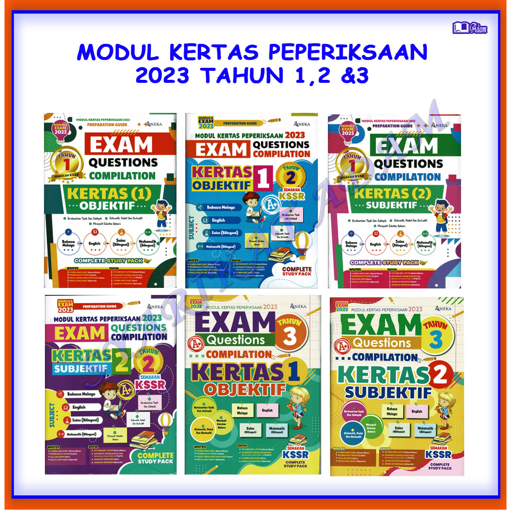 [ADM] MODUL KERTAS PEPERIKSAAN 2023 TAHUN 1,2 &3 - ANK | Shopee Malaysia