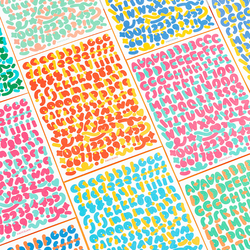 SS ABC 123 Sticker Alphabet Sticker Numbering Sticker Decoration ...