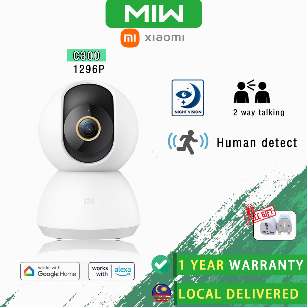 Xiaomi CCTV Smart Camera C300 Mi IP Camera PTZ 2k 1296P Human detect ...