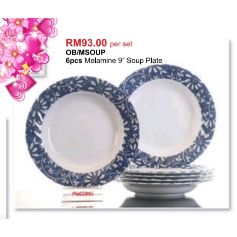 💥OCEAN BLUE💯MELAMINE SET PINGGAN MANGKUK | Shopee Malaysia