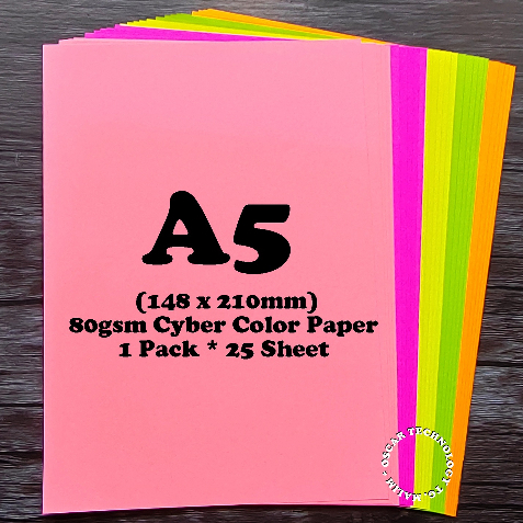 A5 Size Multipurpose Color Paper (80gsm) Kertas Warna / Kertas Folio ...
