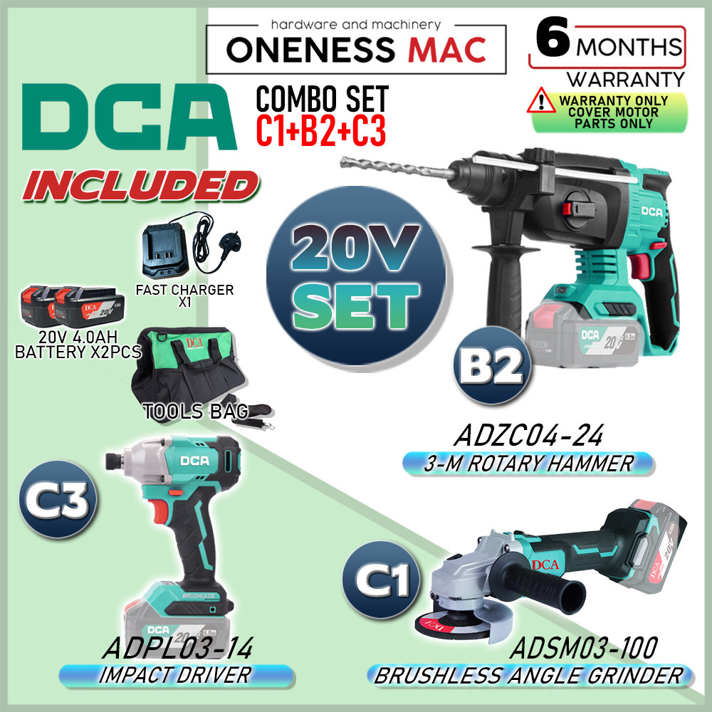 DCA 20V CORDLESS DRILL COMBO SET | Shopee Malaysia