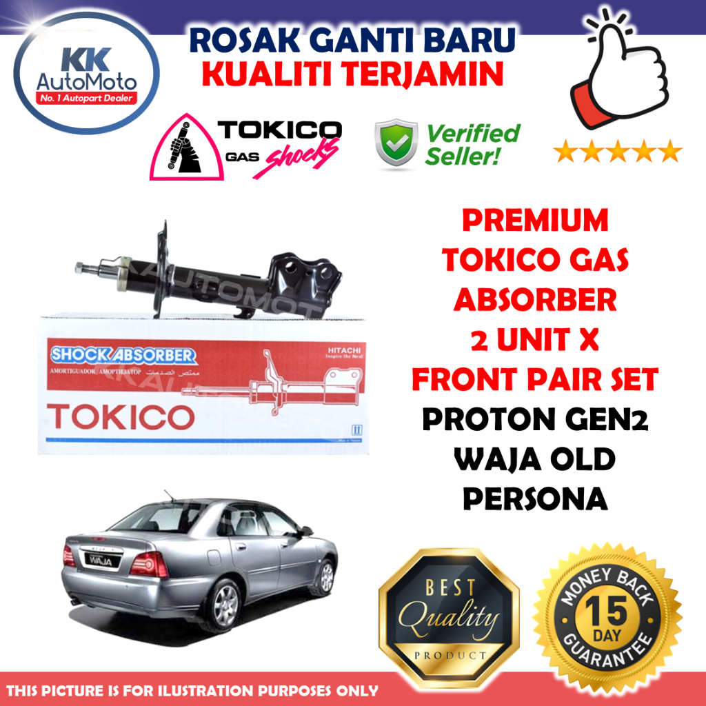 Proton Waja Gen2 Old Persona Lama Premium Tokico 1 Pair Front Shock ...