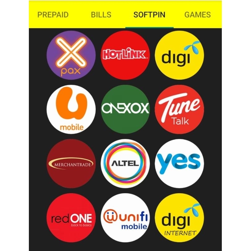 RELOAD SOFTPIN NUMBER TOP UP ALL TELCO 💢💢 | Shopee Malaysia
