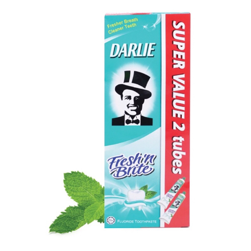 DARLIE Twin Pack Fresh 'N Brite Sweet Mint Fluoride Toothpaste (2 x ...