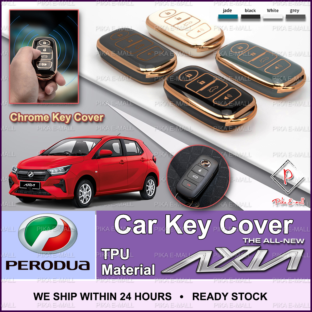 [X SE AV] New Perodua Axia 2023 Key Cover Chrome Kunci Kereta Key ...