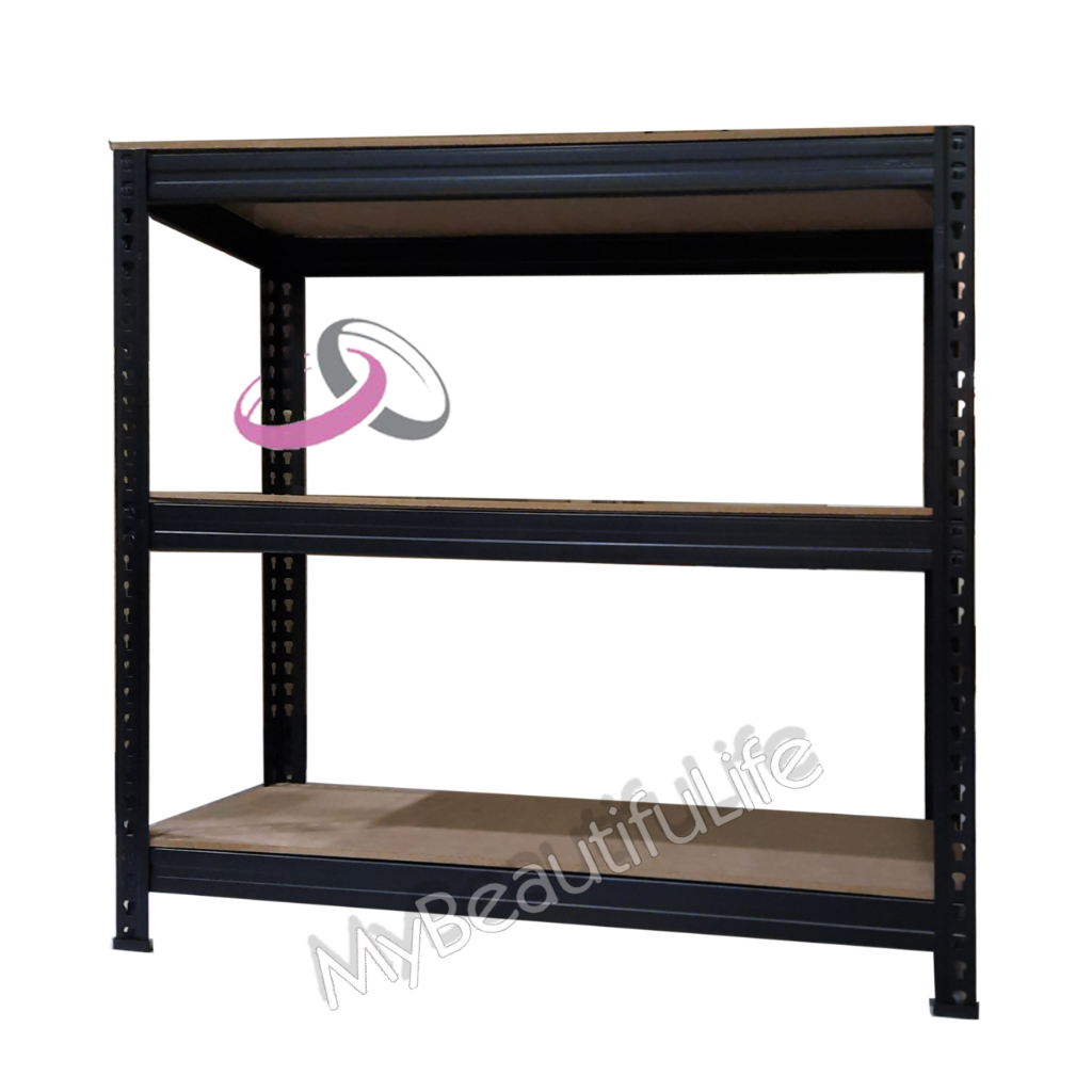 DIY Boltless Rack 3 Levels 3ft Height Steel Rack (Rak Besi) | Shopee ...