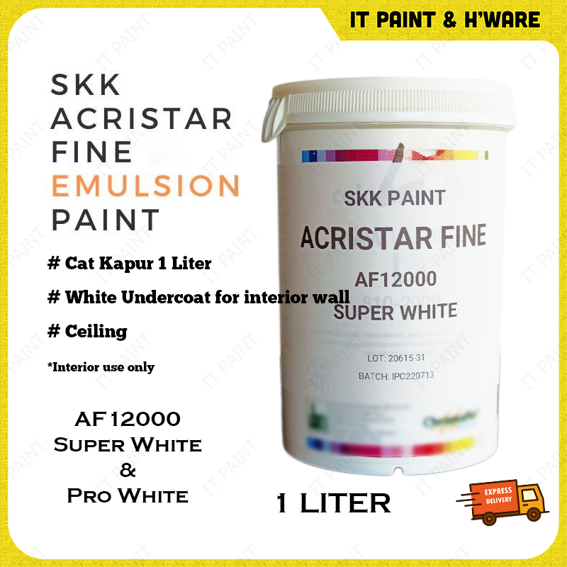 [1 Liter] SKK Acristar Fine Pro White & AF12000 Super White Emulsion ...