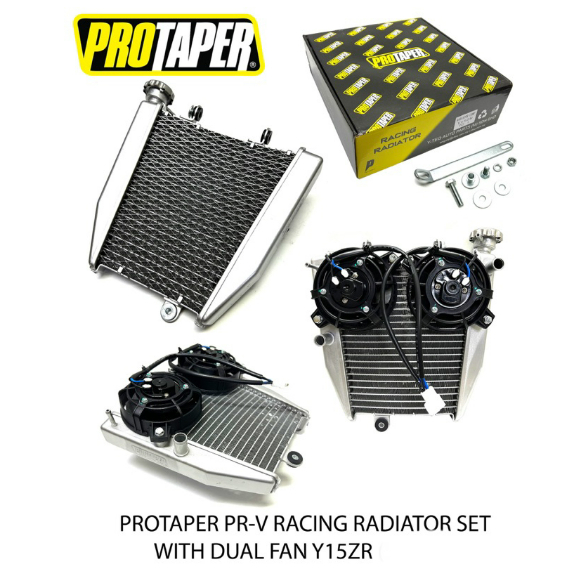 Y15 V1/V2 & Y15ZR V1/V2 PROTAPER RACING RADIATOR + DUAL FAN MOTOR SET ...