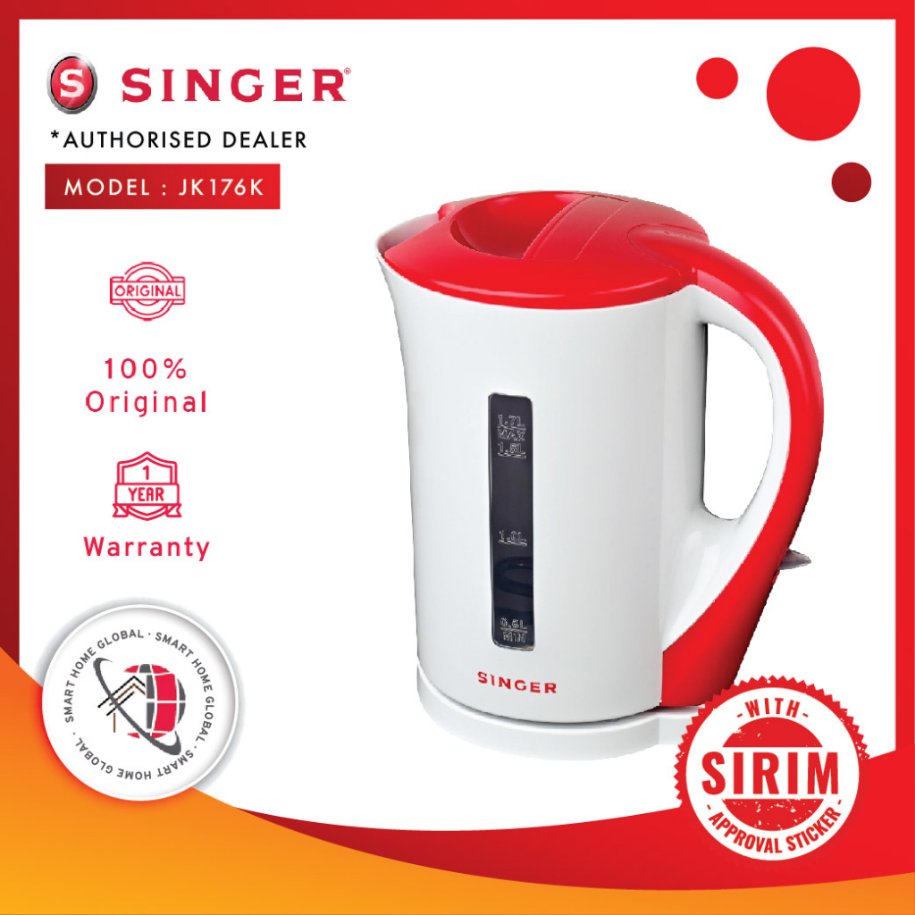 Singer JK176K 1.7L Cordless Jug Kettle | Shopee Malaysia