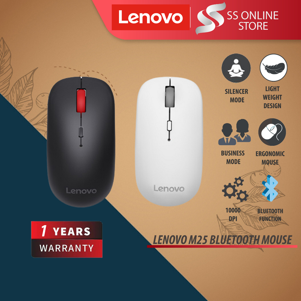 LENOVO M25 / M201Bluetooth Mini Wireless Mouse Silent Mouse For ...