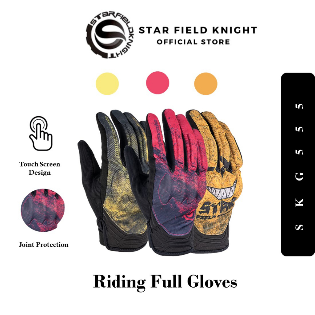 Star Field Knight Motorcycle Riding Hiking Full Glove SKG555 | Shopee ...