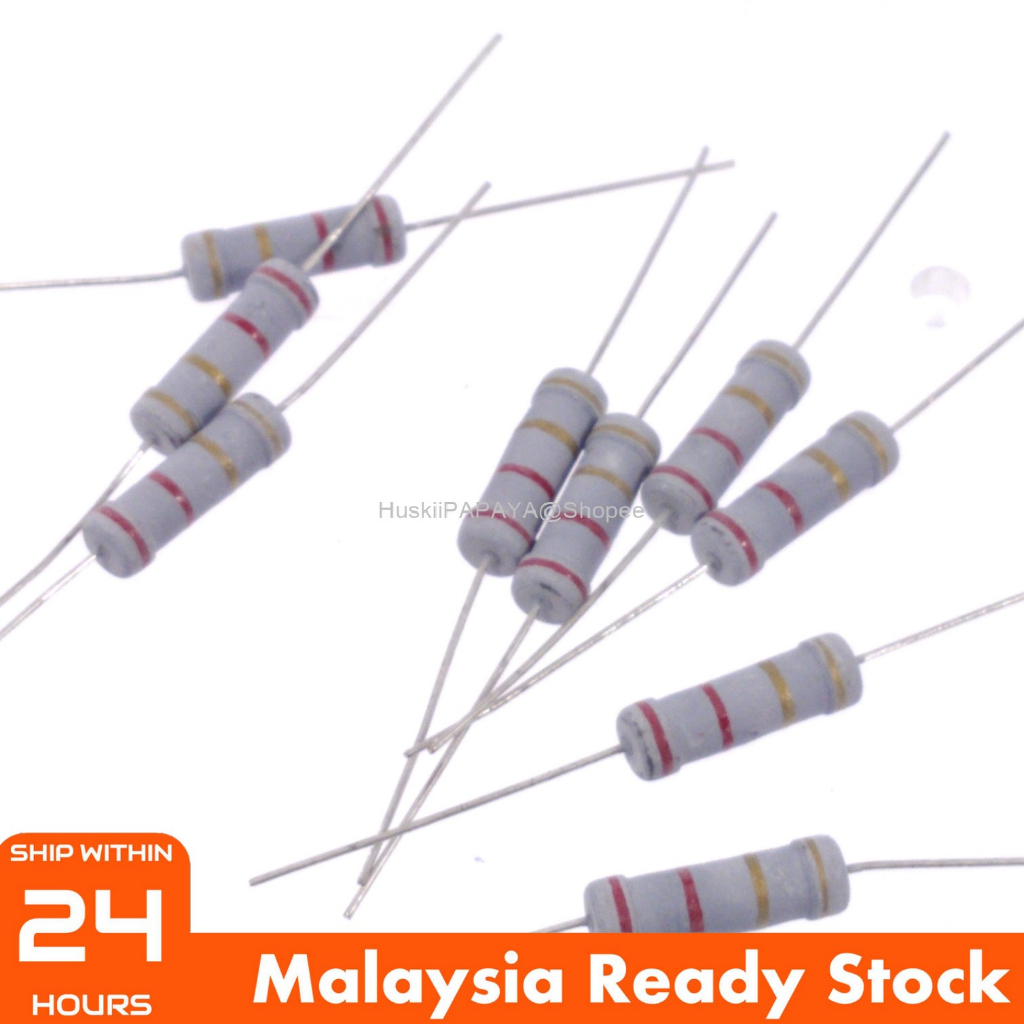 [VAR] 2W Resistor Metal Oxide 1 1.8 2.2 4.7 Ohm R Perintang | Shopee ...