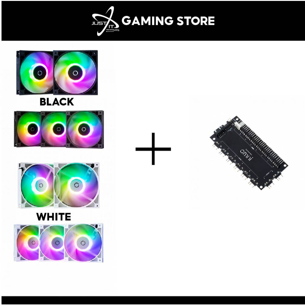 TECWARE OMNI P12 P14 , 2 3 FAN PACK ( BLACK ) ( WHITE ) WITH 8-PORT ...