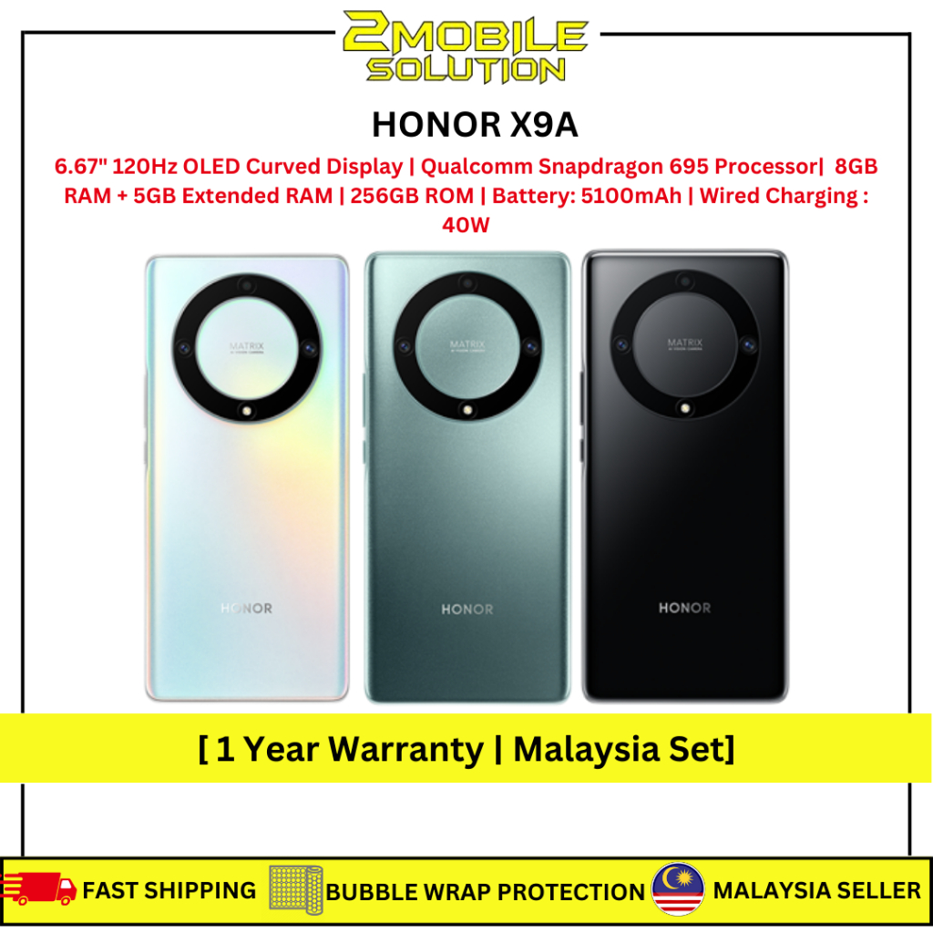 HONOR X9A 5G 8GB+256GB | Ultra-tough OLED Curved Display | 2 Days Long ...