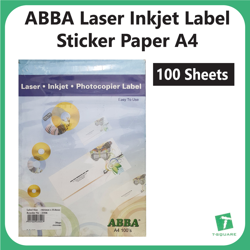 ABBA Laser Inkjet Label Sticker Paper A4 | Shopee Malaysia
