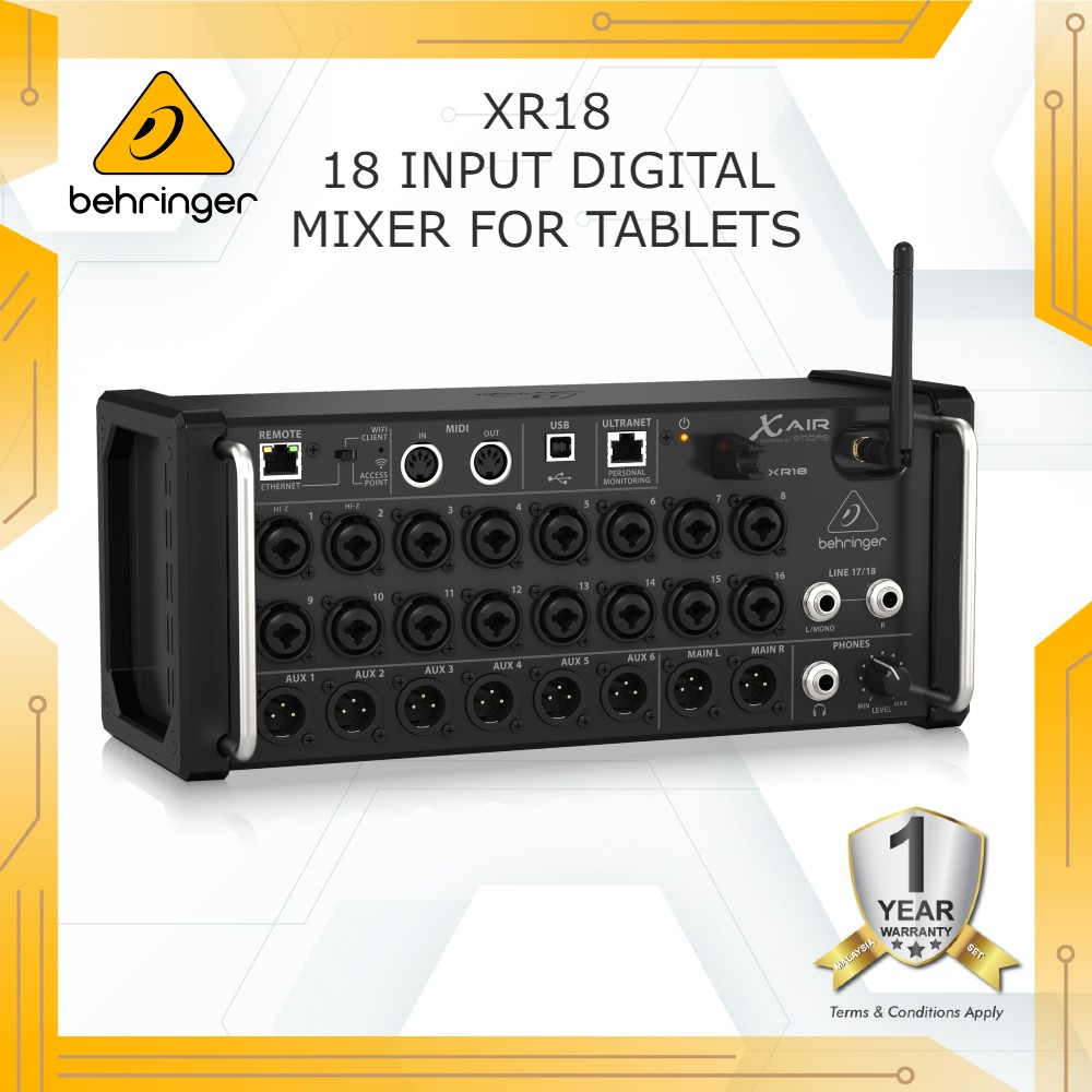 BEHRINGER X AIR XR18 Tablet-Controlled 18CH Digital Mixer (XR-18 ...